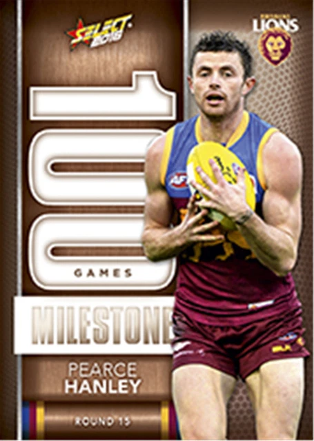 2016 AFL FOOTY Stars Trading Cards Milestones Subset MG5 Pearce Hanley ...