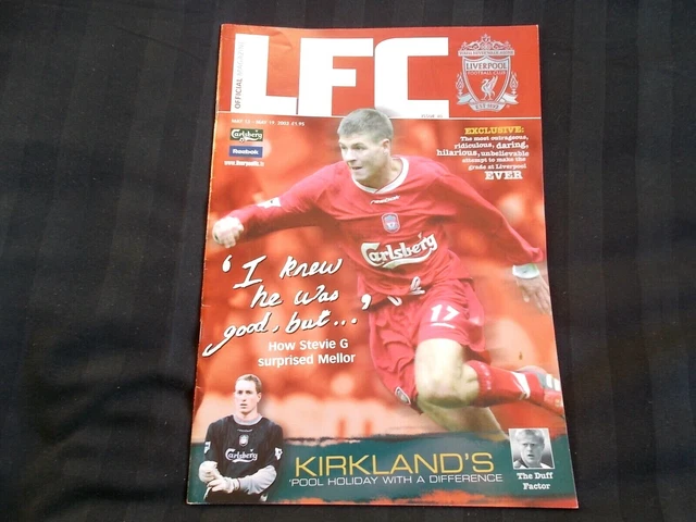 LIVERPOOL FC LFC Football Club Magazine Issue 40 May 13th 2003 Steven ...