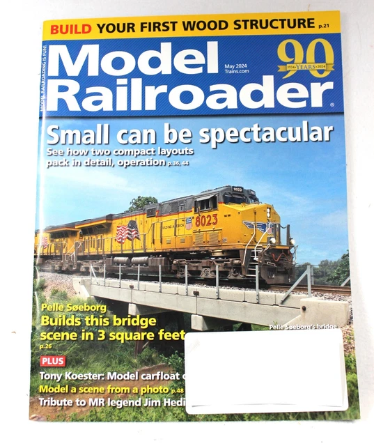 MODEL RAILROADER MAGAZINE May 2024 Compact layout, build a bridge £5.63 ...