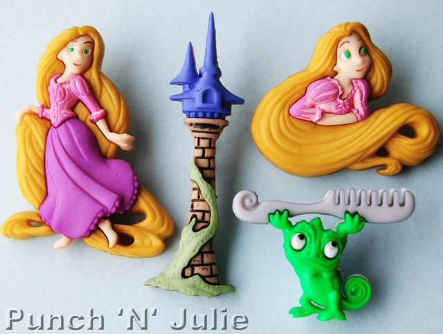 RAPUNZEL - DISNEY Chameleon Pascal Tangled Hair Tower Dress It Up Craft ...