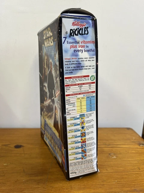 STAR WARS EPISODE 1 The Phantom Menace Ricicles Cereal Box 1999 Empty ...
