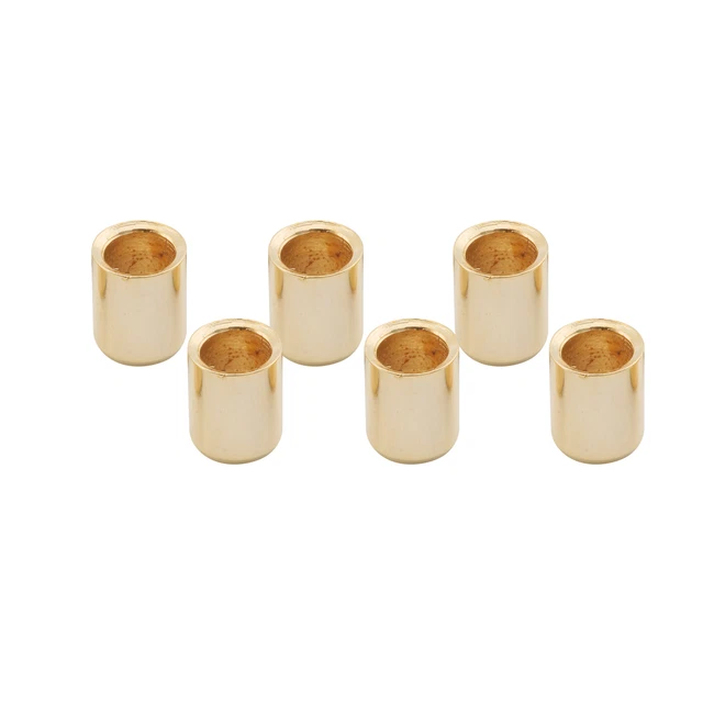 MUSICLILY PRO 6PCS Gold 8mm Steel Flush Mount String Ferrules For Tele ...