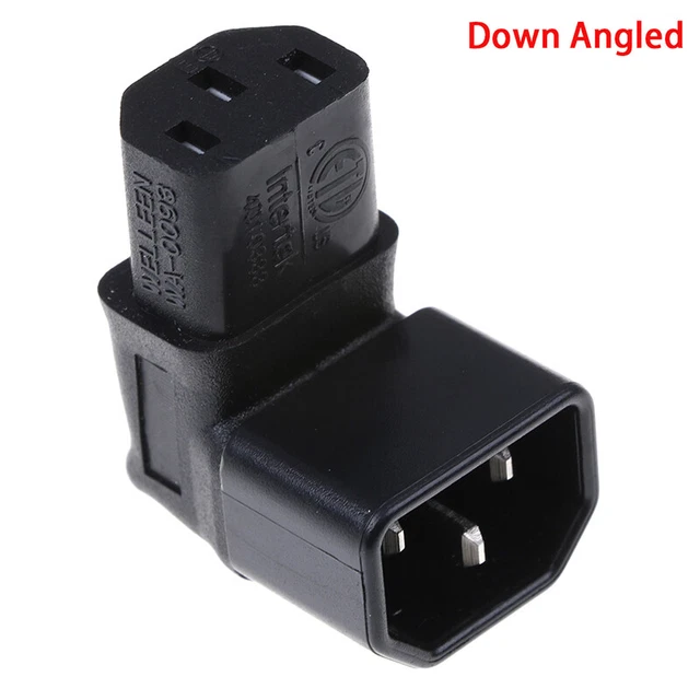 DOWN ANGLED IEC adapter,right angled IEC 320 C14 to C13 for TV wall ...