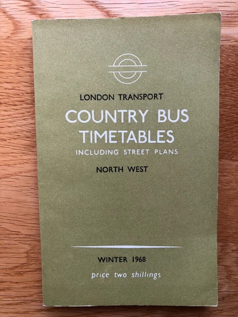 LONDON TRANSPORT COUNTRY Bus Timetable North West Area Winter 1968 £15. ...