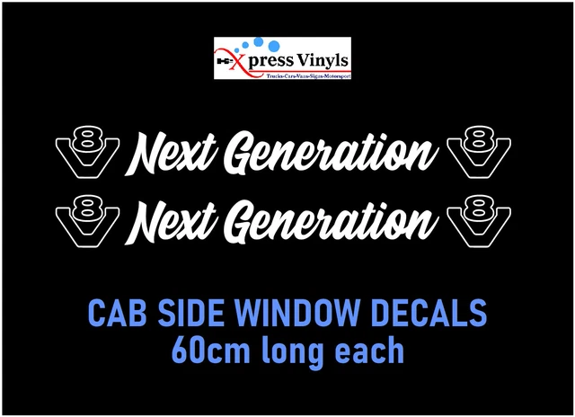 SCANIA V8 &NEXT Generation" window decals x 2. Scania truck stickers ...