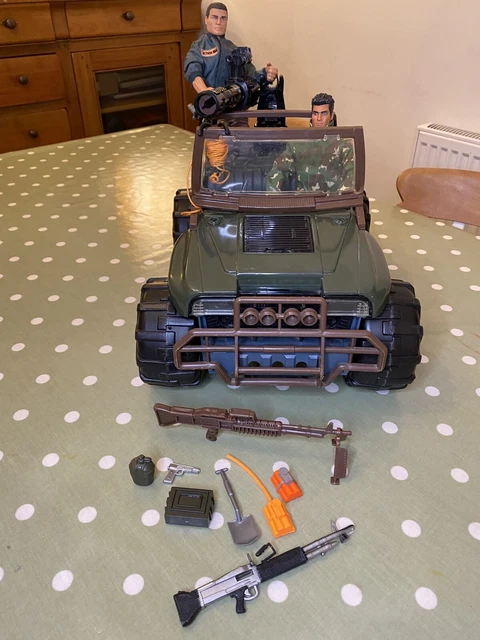 VINTAGE ACTION MAN Jeep 1993 Hasbro 18” With Action Man / GI Joe And ...