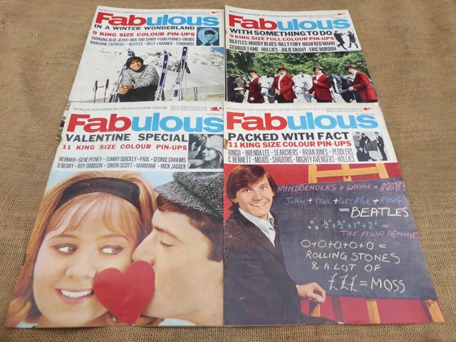 COMPLETE MONTH OF Fabulous Magazine February 1965 - Beatles, Orbison ...