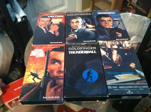 6 JAMES BOND VHS Tapes Sean Connery-Goldfinger, Thunderball, You Only Live Twice EUR 7,20 ...