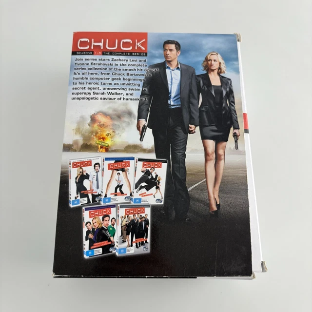 CHUCK COMPLETE SERIES 1-5 DVD Boxset All 5 TV Seasons Zachary Levi ...