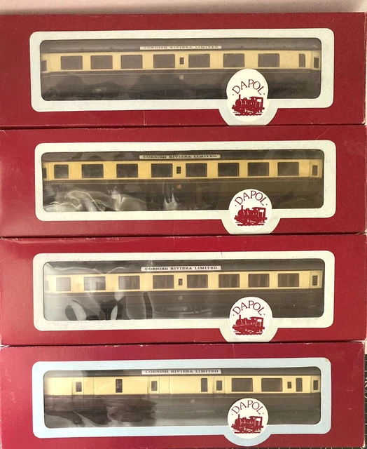 DAPOL OO GAUGE GWR Centenary Coach “CORNISH RIVIERA LTD” Set Of 4. £79. ...