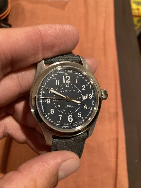 HAMILTON KHAKI FIELD Men's Black Watch - H706050 EUR 330,00 - PicClick FR