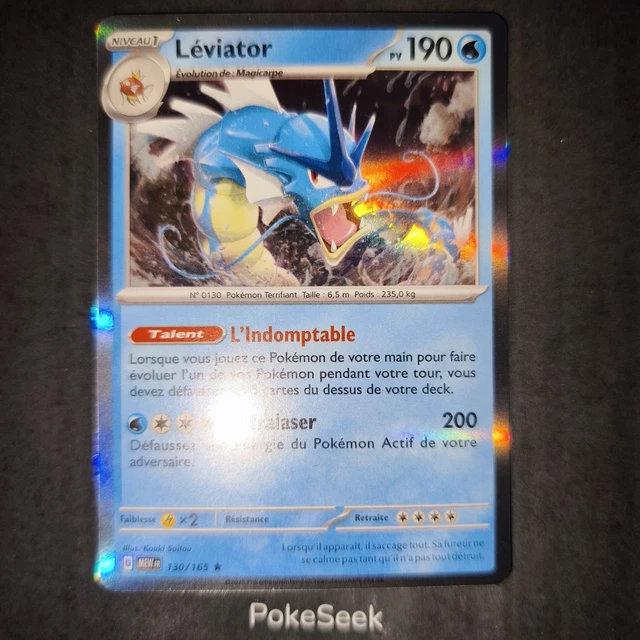 CARTE POKEMON LEVIATOR 130/165 HOLO EV3.5 Ecarlate et Violet MEW 151 FR ...