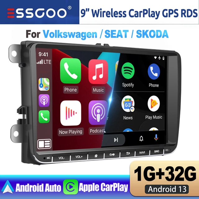 9& CARPLAY ANDROID 13 Car Stereo GPS NAV For VW Golf MK5 MK6 Jetta Passat Caddy $139.99 ...