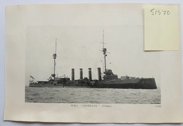 CRIBB WW1 WARSHIP Cruiser 1915 Photo Print HMS Cochrane HMS Duke of ...