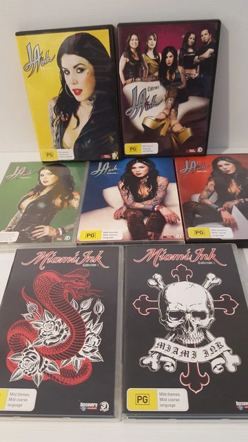 7X TATTOO DVDS LA Ink Series 1 2 3 4 5 & Miami Ink Season 1 2 Region 4 ...