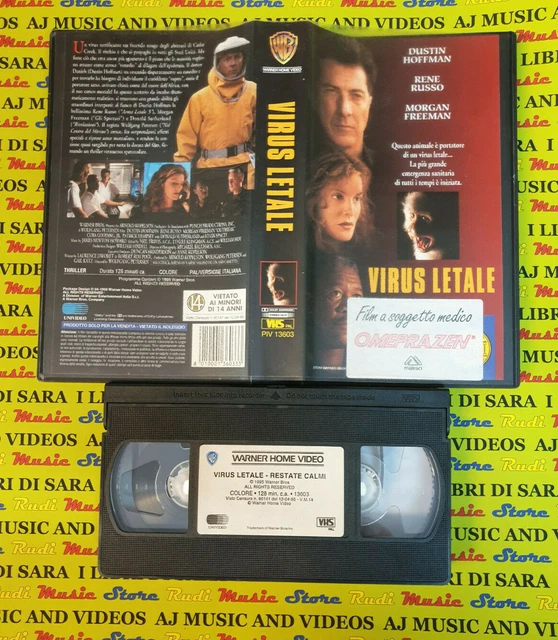 VHS FILM VIRUS LETALE 1996 Dustin Hoffman Morgan Freeman Rene Russo ...
