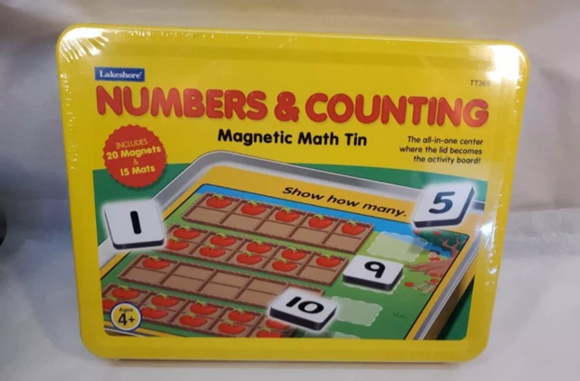 NEW LAKESHORE LEARNING Numbers & Counting Magnetic Math Tin Game ...