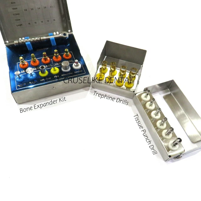 DENTAL BONE EXPANDER Expansion Sinus Lift Kit Trephine Burs Drills ...