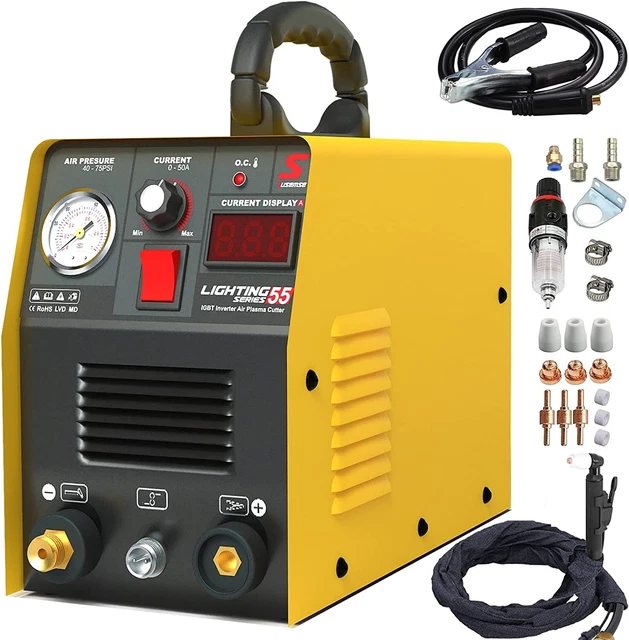 55A IGBT AIR Plasma Cutter DC Cutting Machine CUT55 230V Cut 12mm UK ...