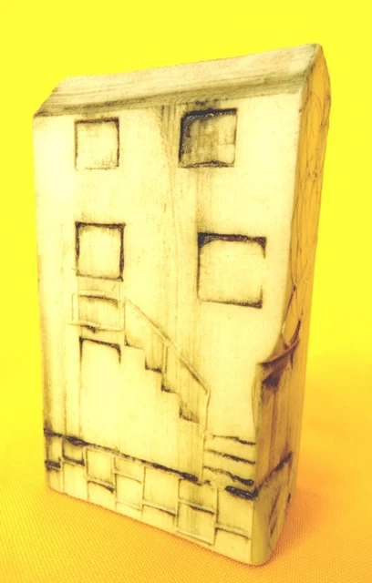 VINTAGE CARN POTTERY Box House Vase Front Steps John Beusmans Penzance ...