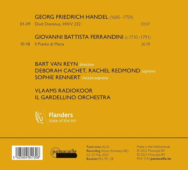 GEORG FRIEDRICH HANDEL Handel: Dixit Dominus/Ferrandini: Il Pianto Di Maria (CD) EUR 26,53 ...