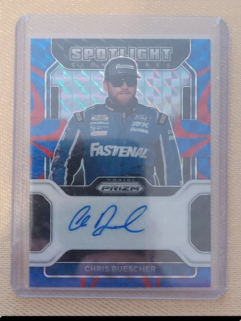 CARTE NASCAR CHRIS BUESCHER 2022 Spotlight Signature REACTIVE PRIZM ...