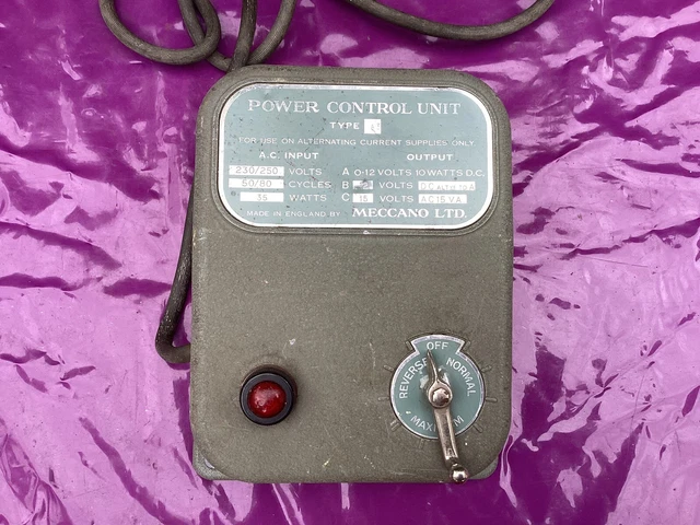 VINTAGE MECCANO POWER Control Unit Type A3 Model Railway Train Hobby ...