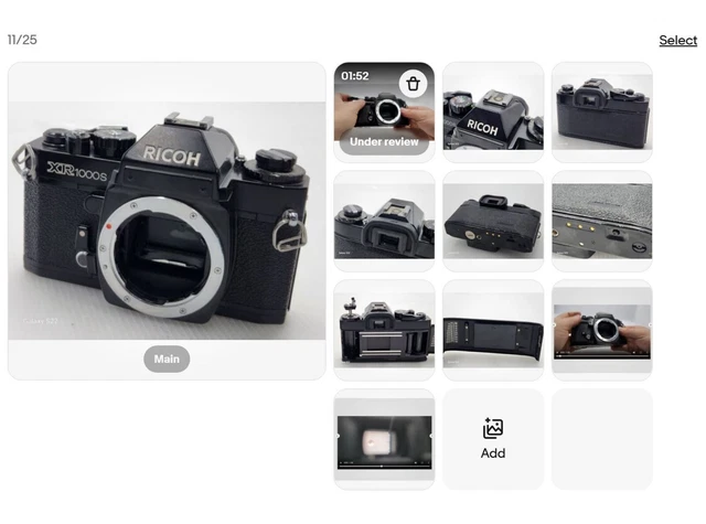 EX RICOH XR1000S Boîtier De Caméra SLR 35mm Noir Pour Pentax K 32111 ...
