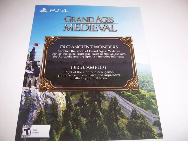 GRAND AGES MEDIEVAL Camelot Ancient Wonders & Camelot DLC PS4 ...