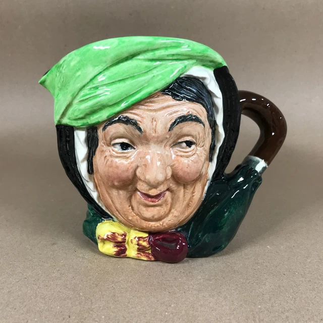 LARGE ROYAL DOULTON Character Toby Jug Sairey Gamp Charles Dickens ...