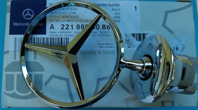 ORIGINALE MERCEDES-BENZ W204 W211 W212 Cofano Badge Star A2218800086 ...