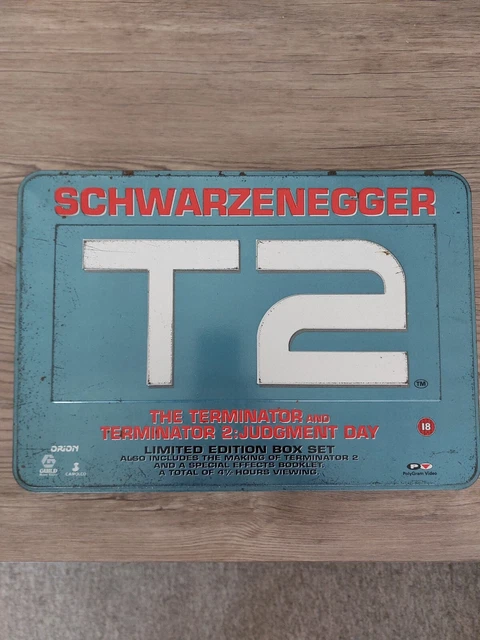 THE TERMINATOR T2 Special VHS Judgement Day Metal Box Set T1 & T2 Tapes ...
