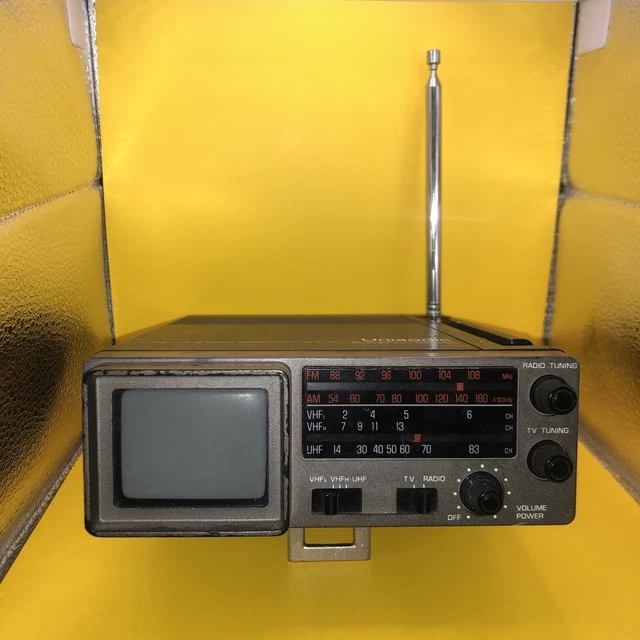 VINTAGE UNISONIC AM Fm 2 Band Radio Vhf/Uhf All Channel Micro Tv Xl-990 ...
