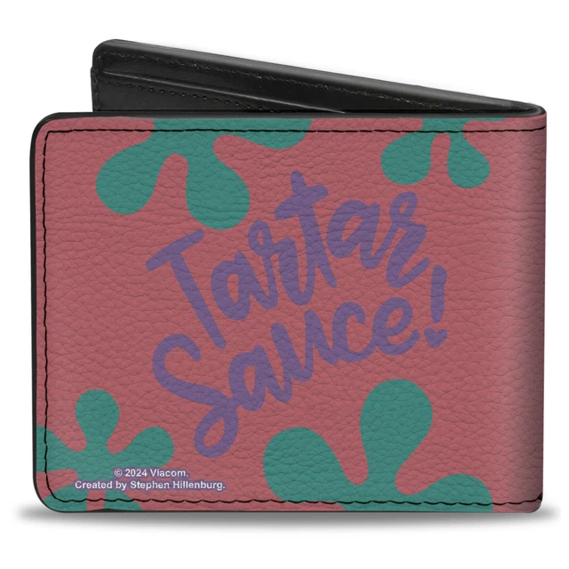 BI-FOLD WALLET SPONGEBOB SquarePants Patrick Star TARTAR SAUCE Face ...