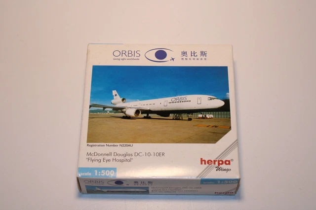 HERPA WINGS 1:500 Flugzeug 500159 McDonnell-Douglas DC-10-10ER ORBIS OVP EUR 14,50 - PicClick DE