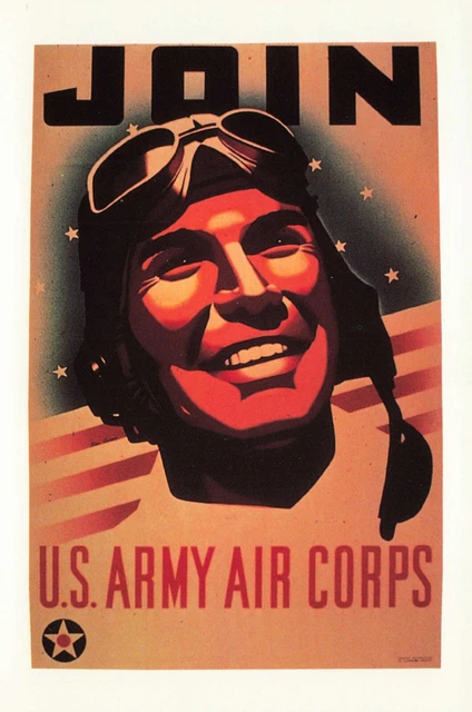 RECRUITMENT POSTER WWII US Army Air Corps Vintage Reproduction Postcard ...