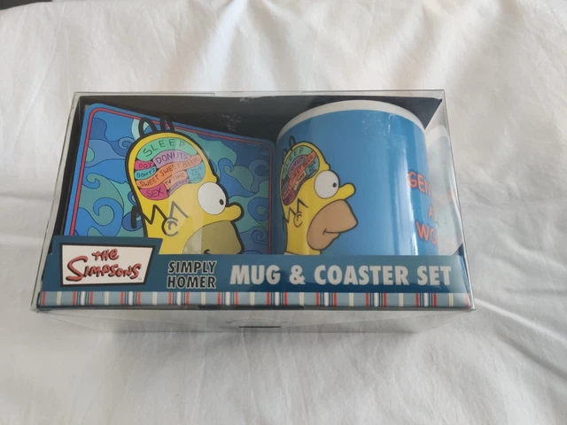 THE SIMPSONS GENIUS At Work Homer Mug And Coaster Set In Box £14.99 ...
