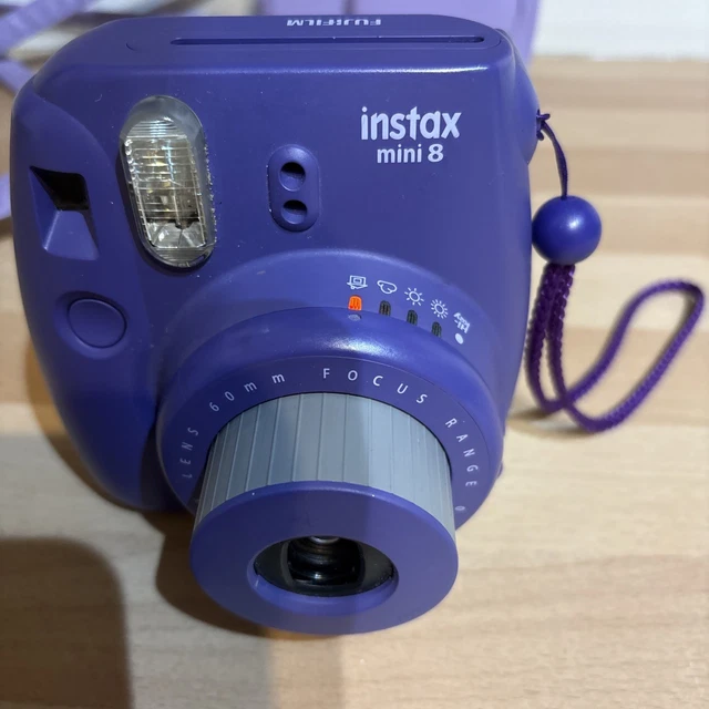 FUJI INSTAX MINI 8 Fujifilm Instant Film Camera Purple And Case £31.90 ...