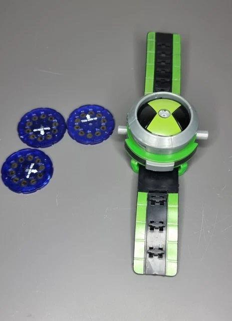 BEN 10 ALIEN Force Omnitrix Illuminator Projector Toy Watch With 3 Disk ...