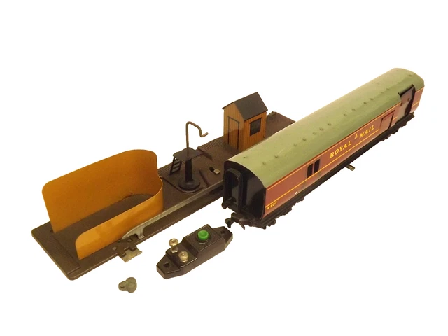 HORNBY DUBLO 2 Rail T.P.O Operating Mail Van Set (OO Gauge) Boxed £15. ...