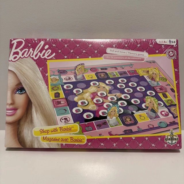 BARBIE SHOP WITH Barbie Roll & Move Memory Board Game Gladius Complete ...