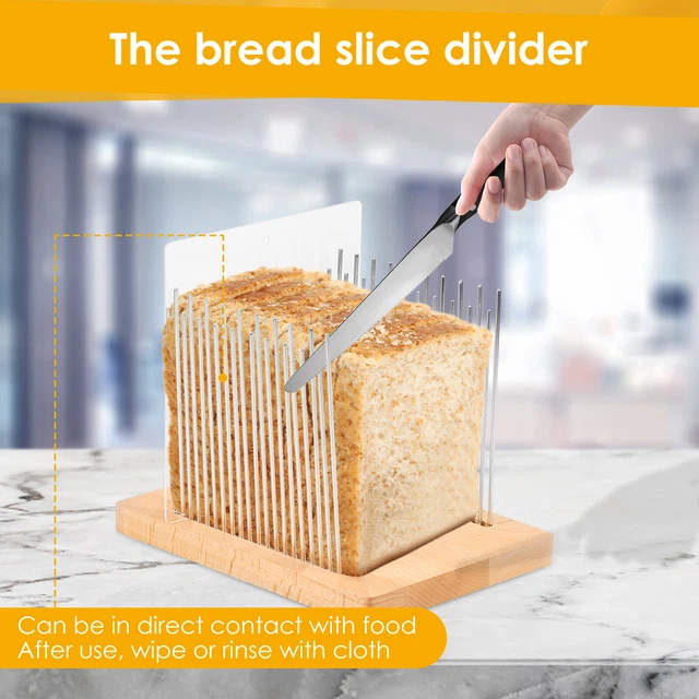 BREAD SLICER ADJUSTABLE Bread Slicer Guide Stainless Steel Bread ...