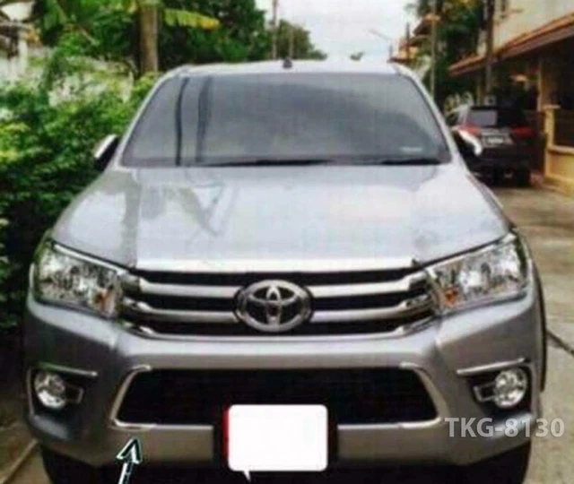 CHROME EYELID FRONT Bumper Cover Trim For Toyota Hilux Revo 2Wd 2015 ...