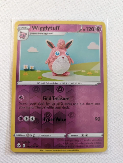 POKÉMON JCG WIGGLYTUFF Fusion Strike 111/264 Reverse Holo Peu commun ...