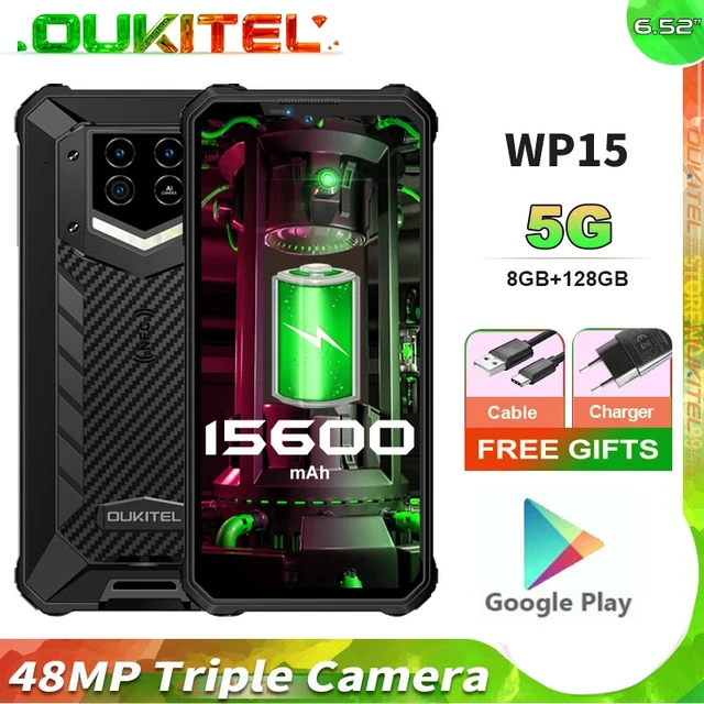 OUKITEL WP15 DUAL 5G IP68 Waterproof Rugged Smartphone 15600mAh 6.52‘’ 8GB+128GB £299.90 ...