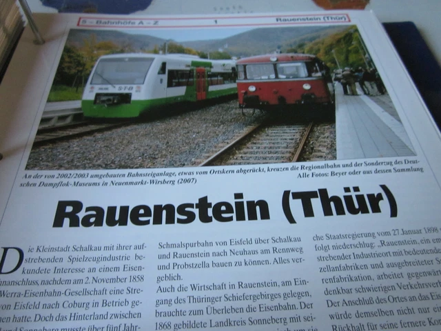 BAHNHOF MIT GLEISPLAN Rauenstein Thüringen 4S EUR 5,01 - PicClick DE