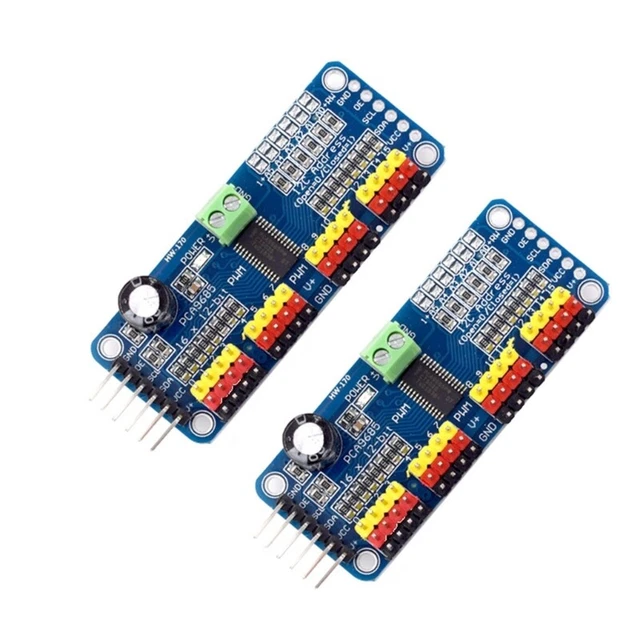 2PCS PCA9685 16 Channel 12-Bit PWM Servo Motor Driver Module Motor ...