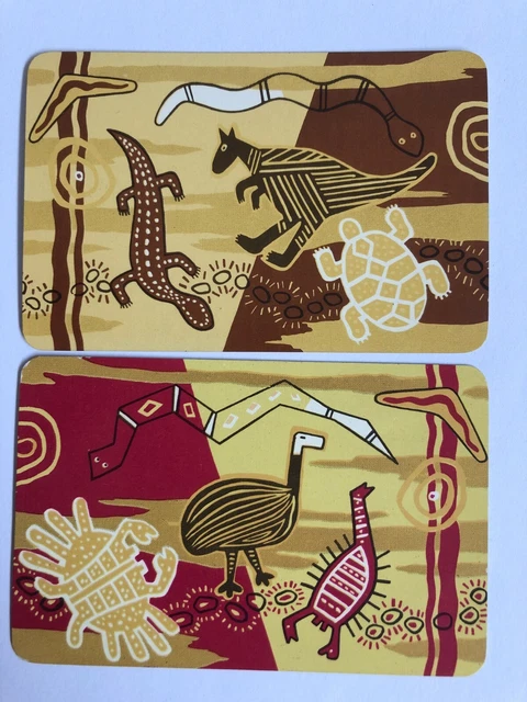 VINTAGE AUSTRALIA ABORIGINAL Art Native Animal Artist Painting Swap ...