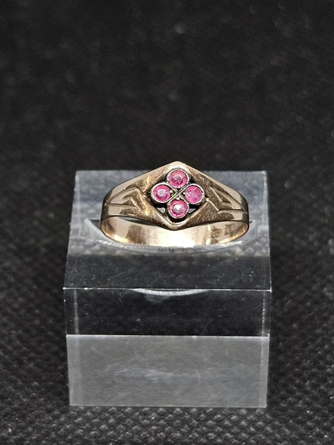 ANTIQUE 8CT GOLD ruby ring 1.1 gm Size M-52 ( Maybe Victorian ) £79.99 ...