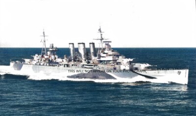 ROYAL NAVY COUNTY CLASS HEAVY CRUISER HMS KENT IN THE SAIGON RIVER c ...